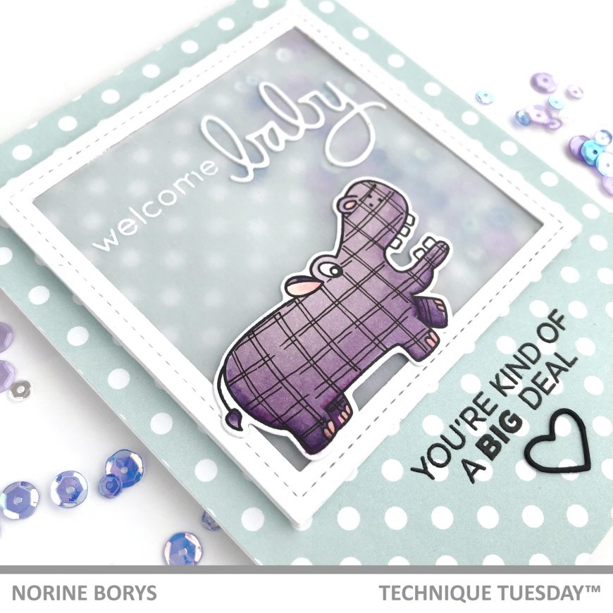 Technique Tuesday Helen & Harry Hippo Cards – Velvetlemon