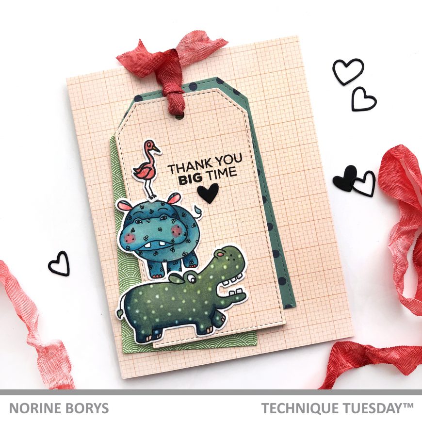 Technique Tuesday Helen & Harry Hippo Cards – Velvetlemon