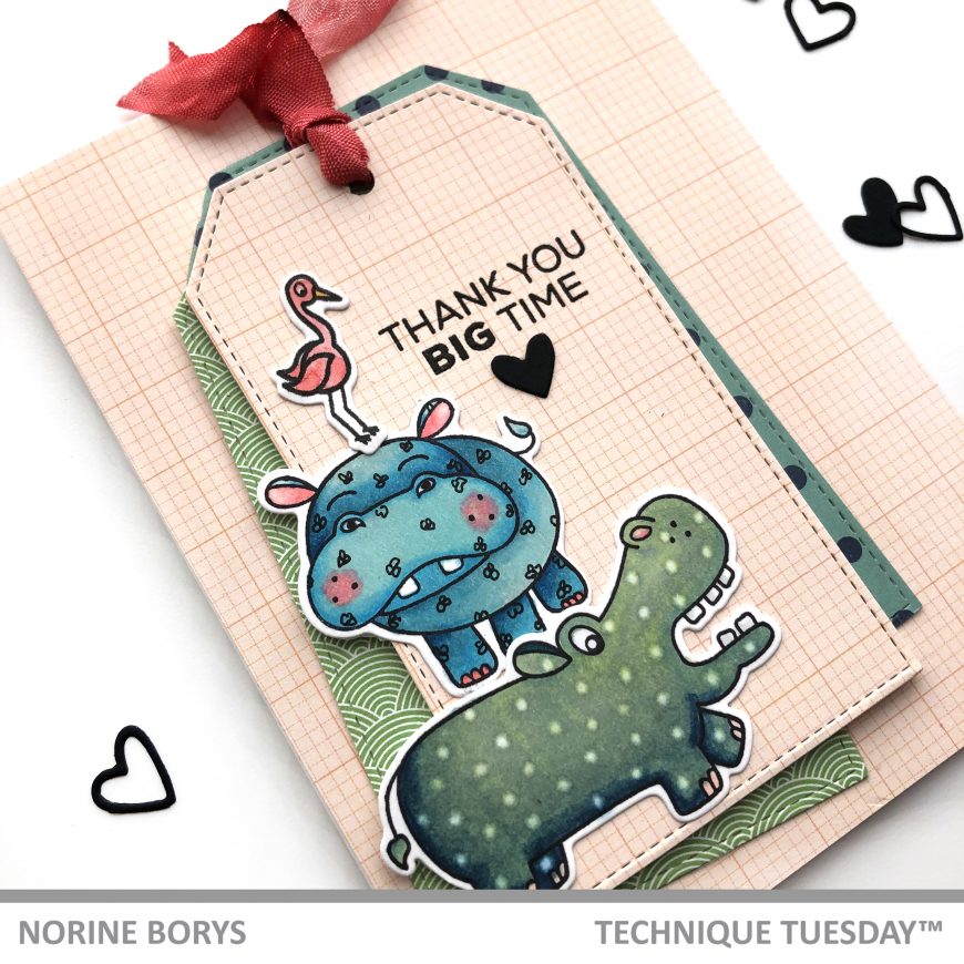 Technique Tuesday Helen & Harry Hippo Cards – Velvetlemon