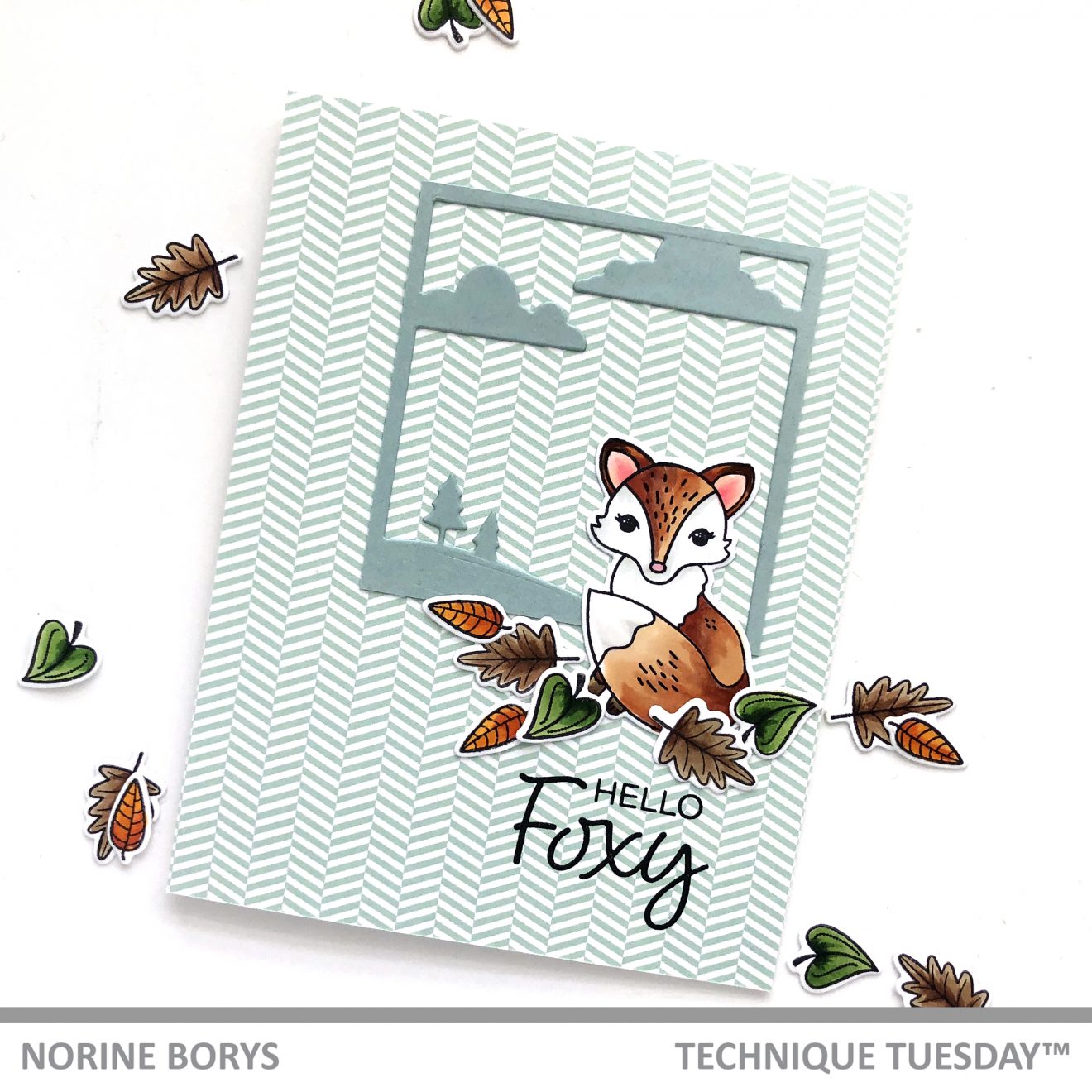 Technique Tuesday Hello Foxy Card – Velvetlemon