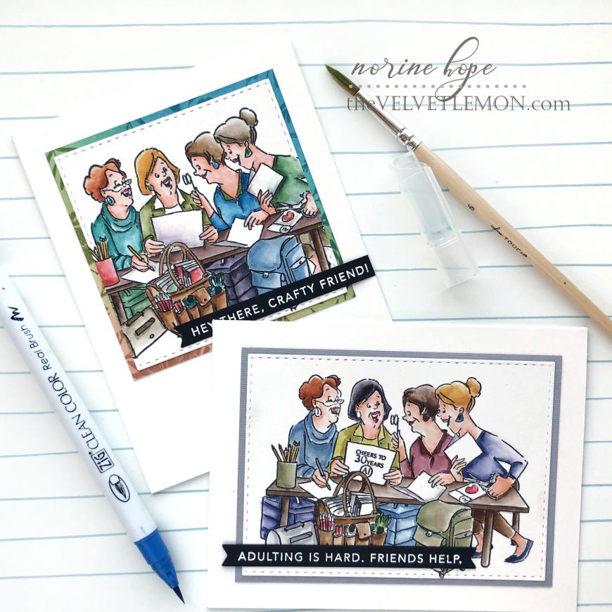 Art Impressions Crafty Girls Cards – Velvetlemon