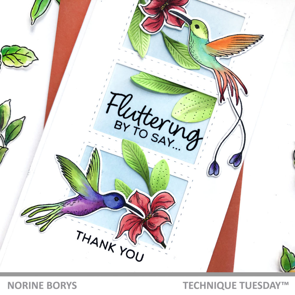Technique Tuesday Happy Hummingbirds Card – Velvetlemon