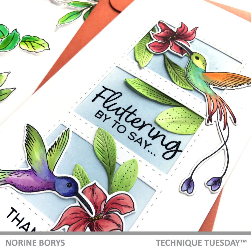 Technique Tuesday Happy Hummingbirds Card – Velvetlemon