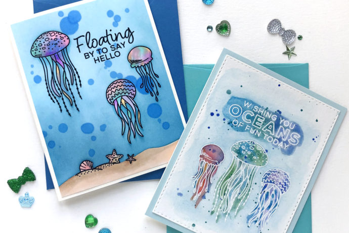 Technique Tuesday Jellyfish Cards – Velvetlemon