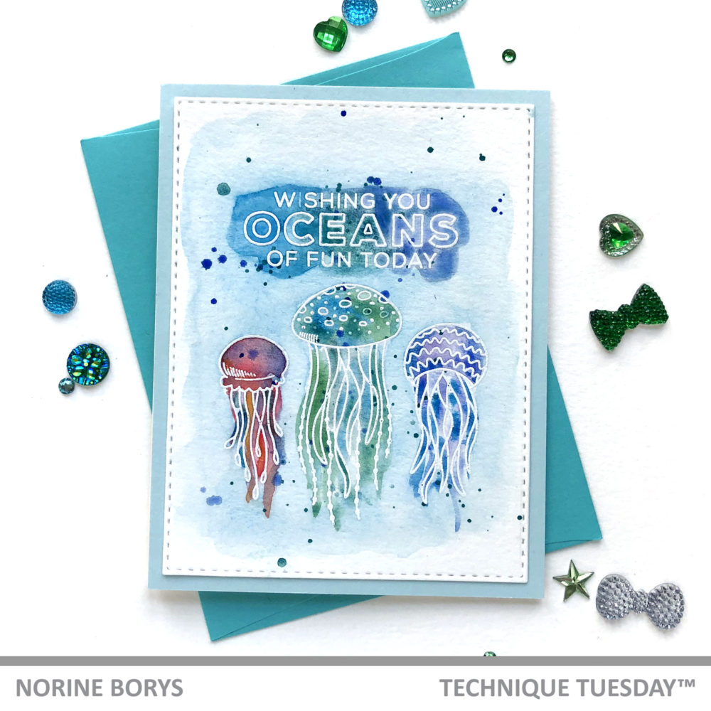 Technique Tuesday Jellyfish Cards – Velvetlemon