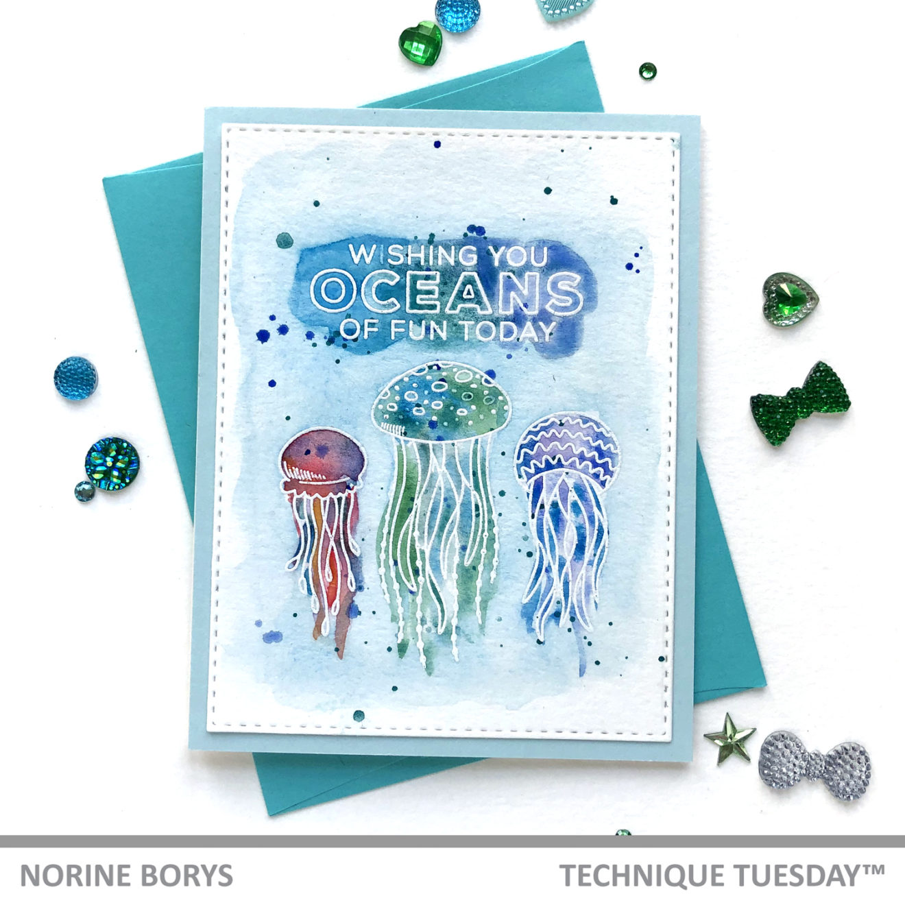 Technique Tuesday Jellyfish Cards – Velvetlemon
