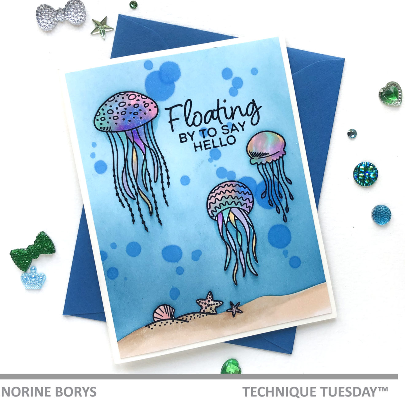Technique Tuesday Jellyfish Cards – Velvetlemon